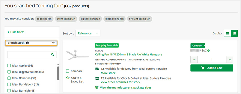 Key WebStore Features | Wholesale Electrical Supplies l Ideal Electrical